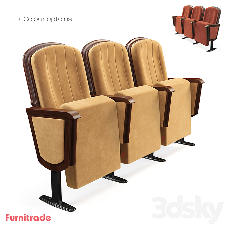 Furnitrade Theatre chair Grace OM - Arm chair - 3D model