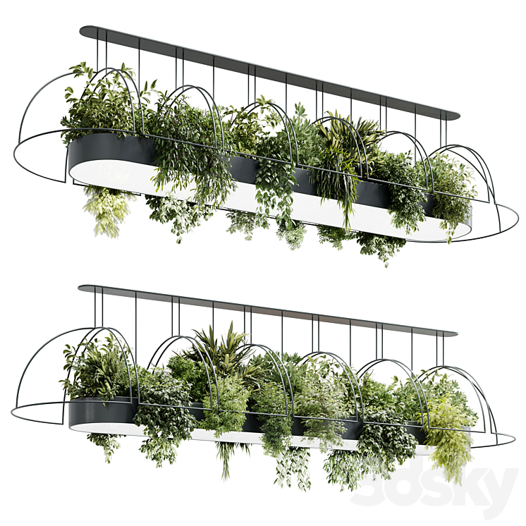 Rectangle pot light pendant - plant light hanging 29 - Pendant light ...