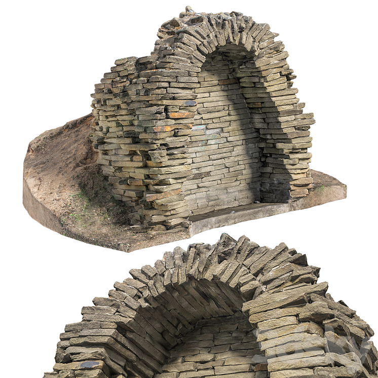 Stone portal, grotto - Environment elements - 3D model