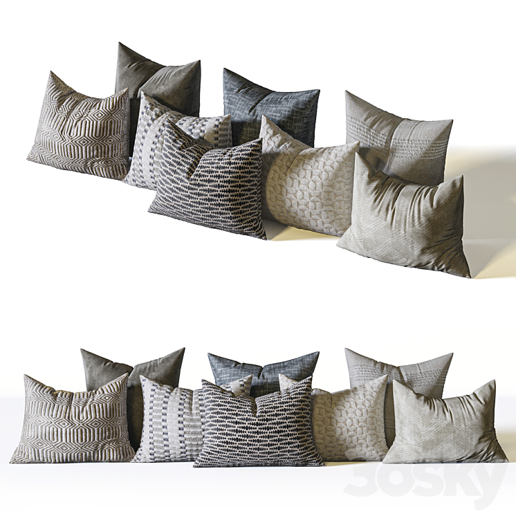Pillow Set 01 - Pillows - 3D model