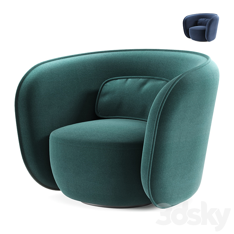 Puffa Low Back Armchair Frovi - Arm chair - 3D model