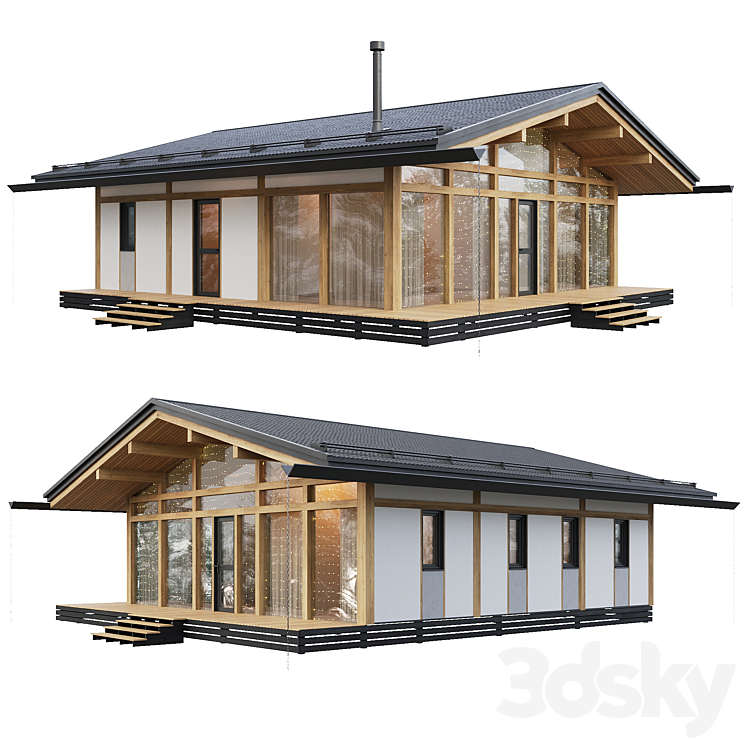 Half-timbered house - Building - 3D model