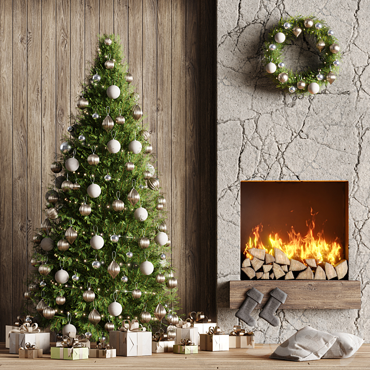 Decorative set10-christmas - Other decorative objects - 3D model
