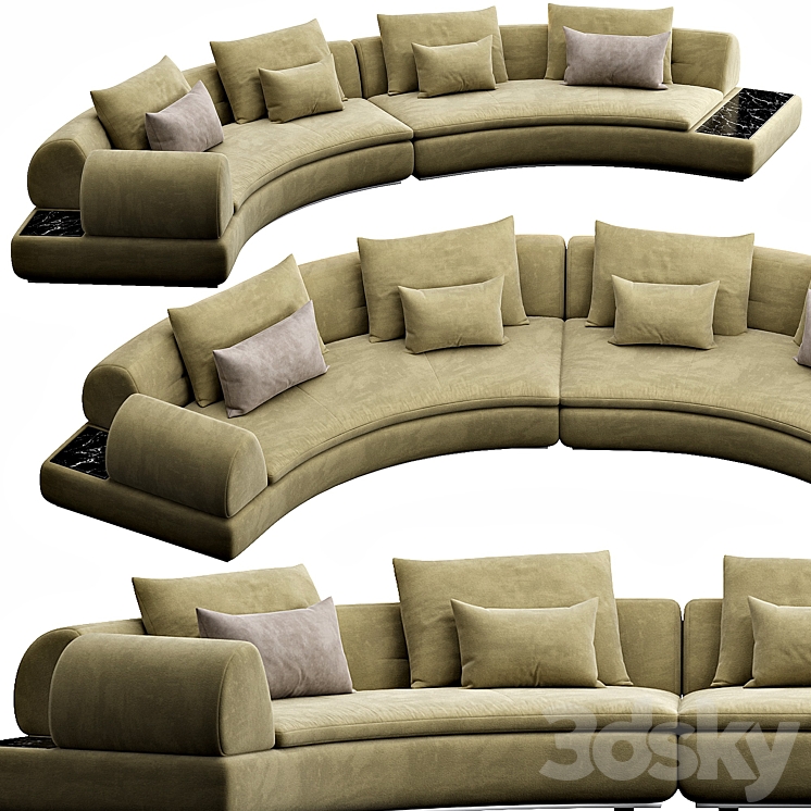 Minotti Supermoon - Sofa - 3D model