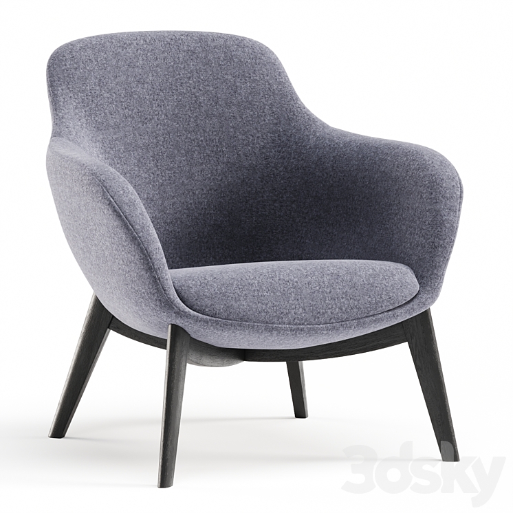 Frovi Armchair Ilk Low 4-Leg - Arm chair - 3D model