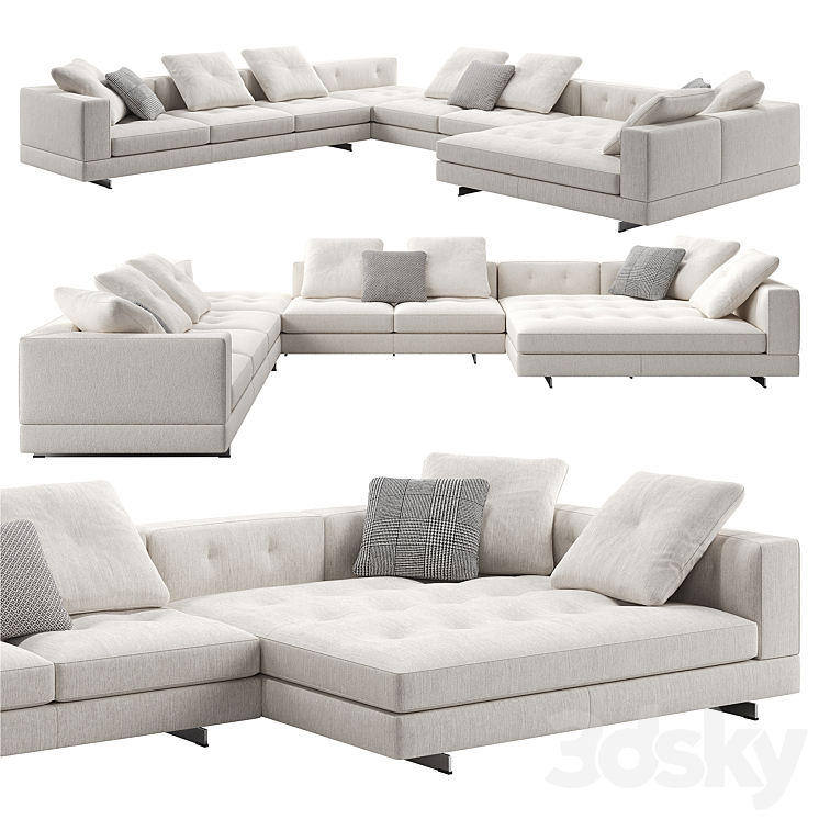 Dylan Low Sofa 03 by Minotti - Sofa - 3D model