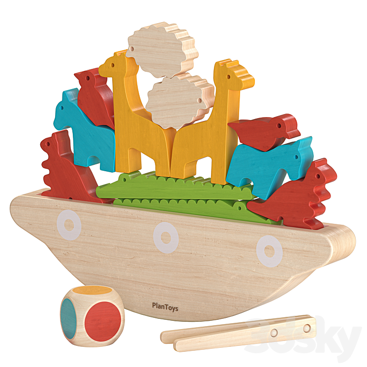 Balance game Boat - Toy - 3D model