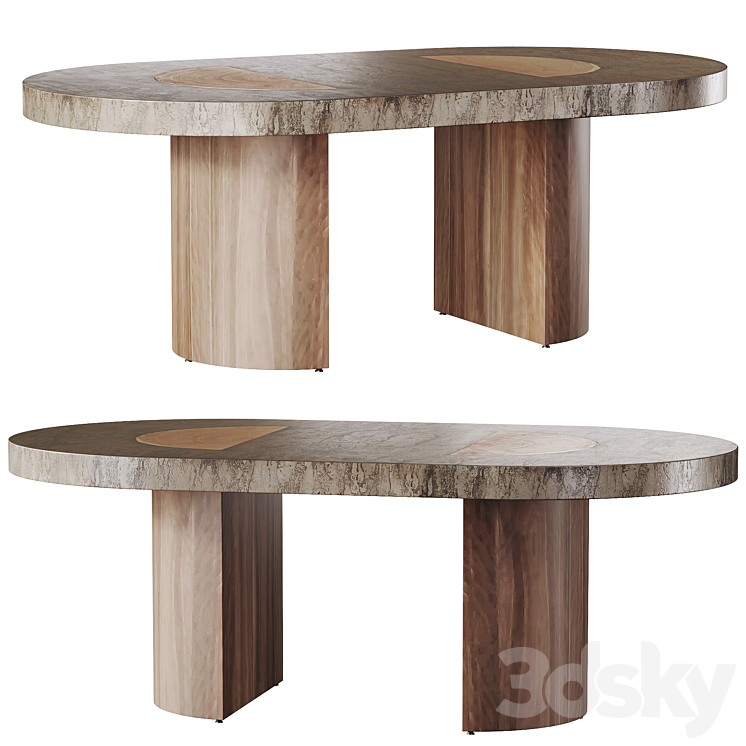 Acacius Oval Dining Table - Table - 3D model