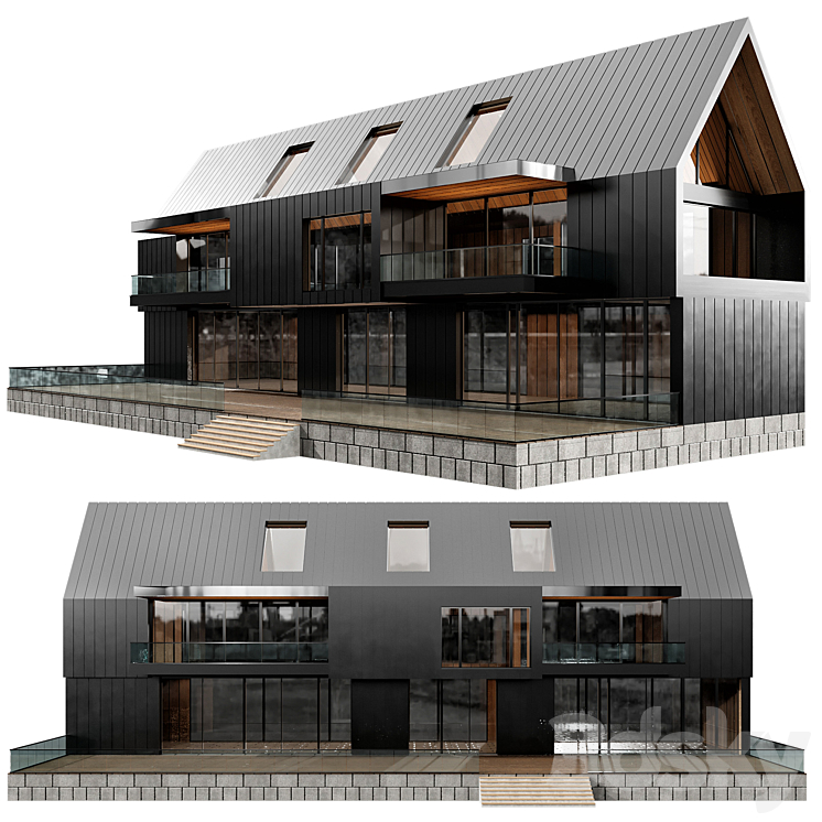 Modern House No32 - Building - 3D model