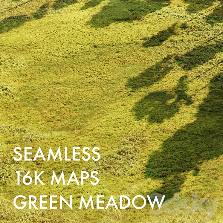 Terrain Grassland Material | Seamless | PBR - Natural materials - 3D model