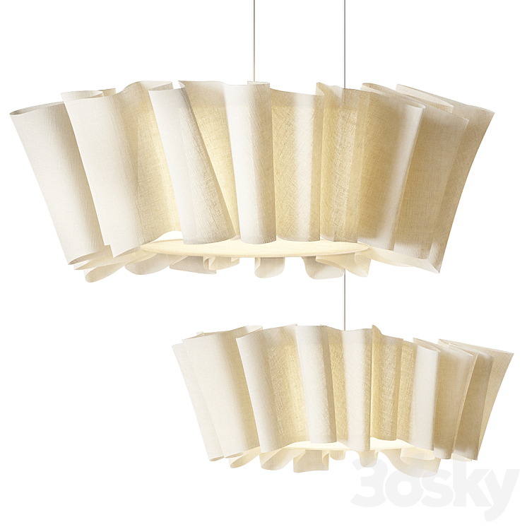 Anders Light Fabric Pendant - Pendant light - 3D model