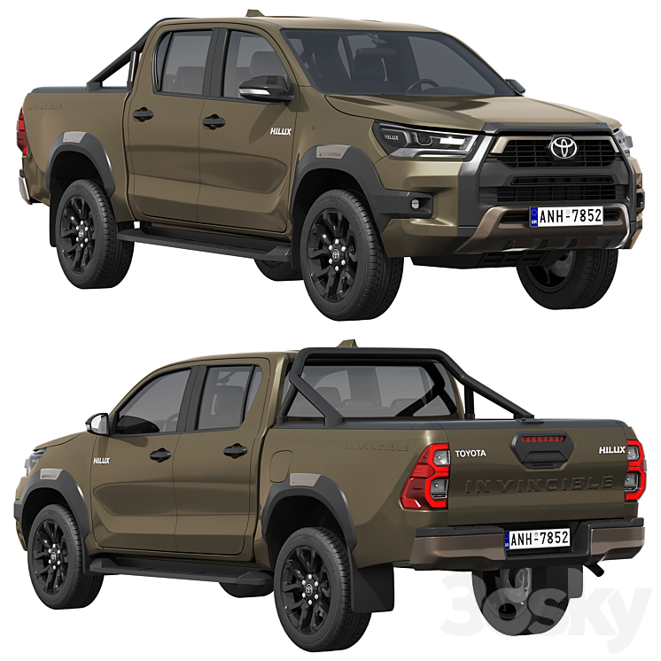 Toyota Hilux INVINCIBLE 2024 - Ground Transport - 3D model