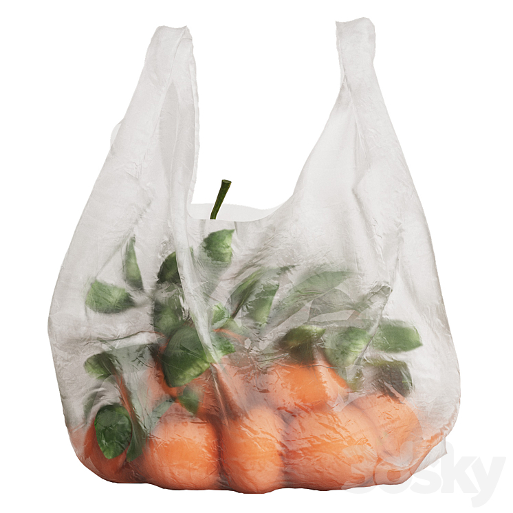 Mandarin package - Food and drinks - 3D model