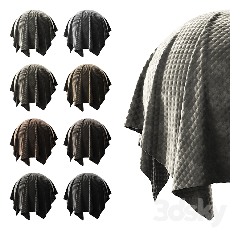 Velvet Texture Set 004 - Fabric - 3D model
