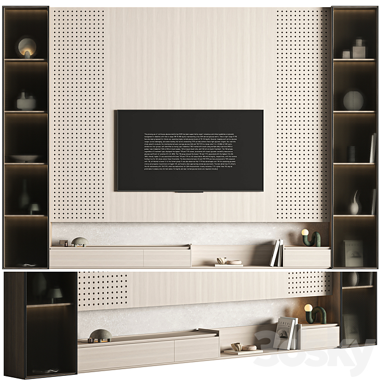 tv wall 04 - TV Wall - 3D model