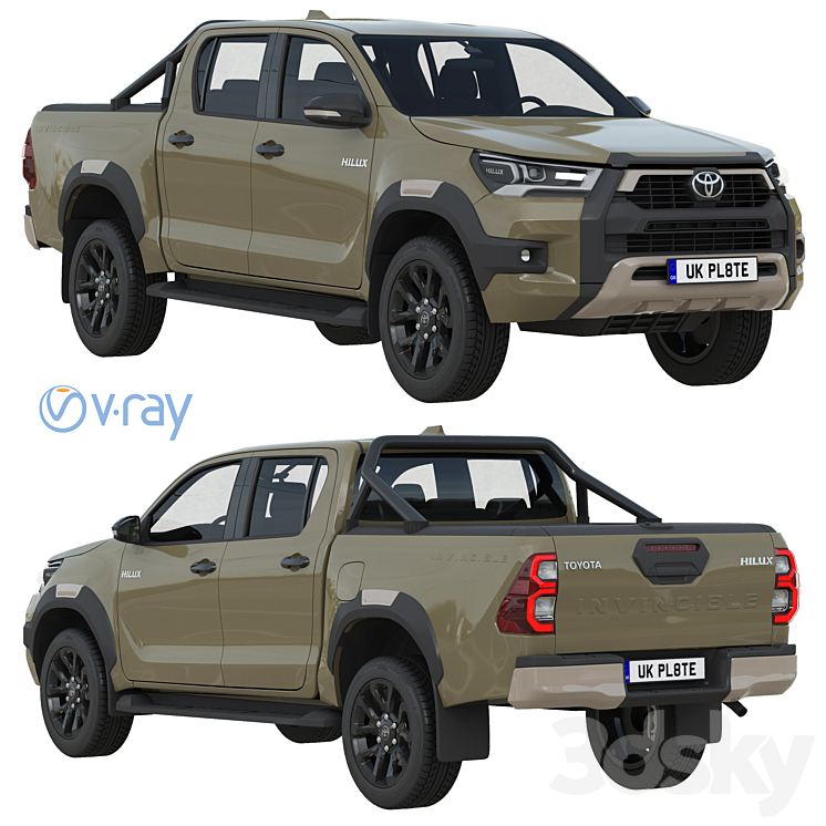 Toyota Hilux INVINCIBLE 2024 - Ground Transport - 3D model