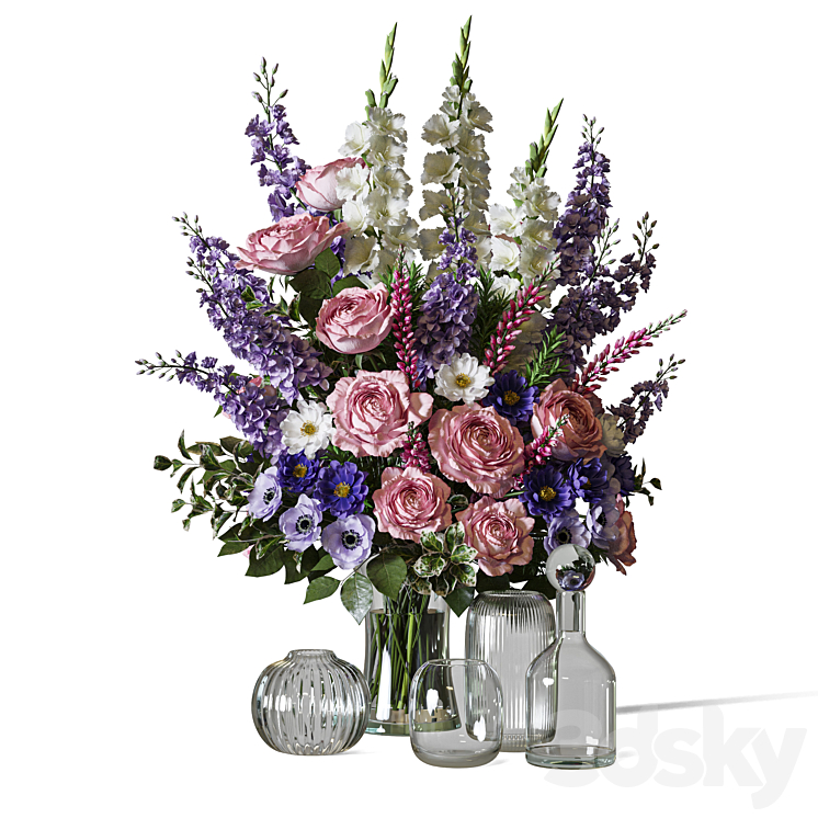 Flower Set 088 - Bouquet - 3D model