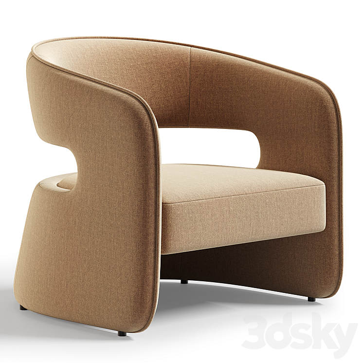 Gia Open-Back Chair - Arm chair - 3D model