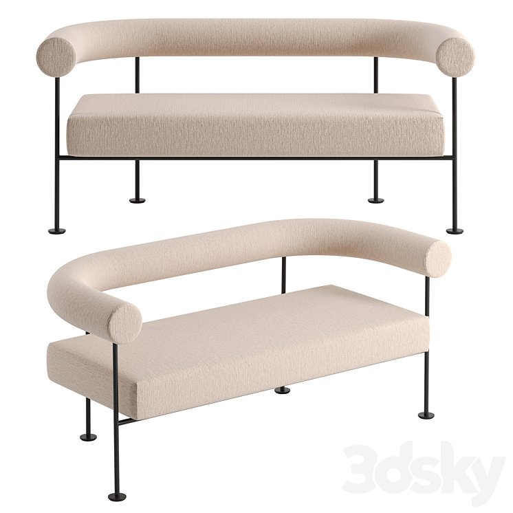 Qua-ndo DV M TS Sofa by Midj - Sofa - 3D model