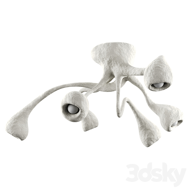 Unique Fertility Form illuminated sculpture - Pendant light - 3D model