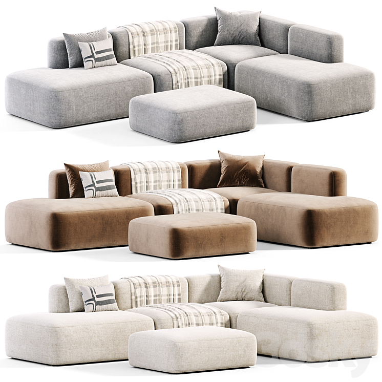 BASECAMP Open end open - Sofa - 3D model
