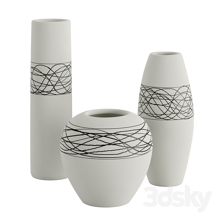 Modern minimalist ceramic vase - Vase - 3D model