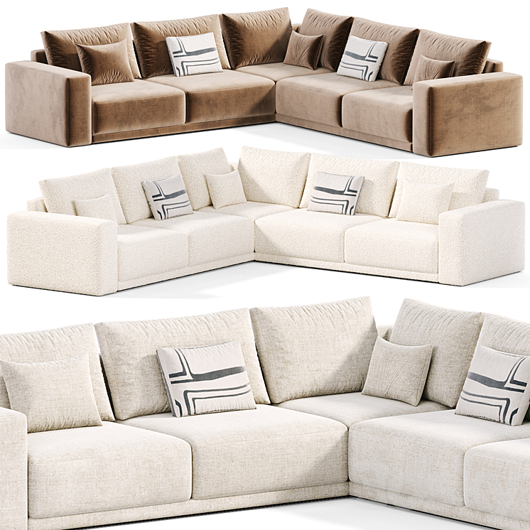 Bella L-Sectional - Sofa - 3D model