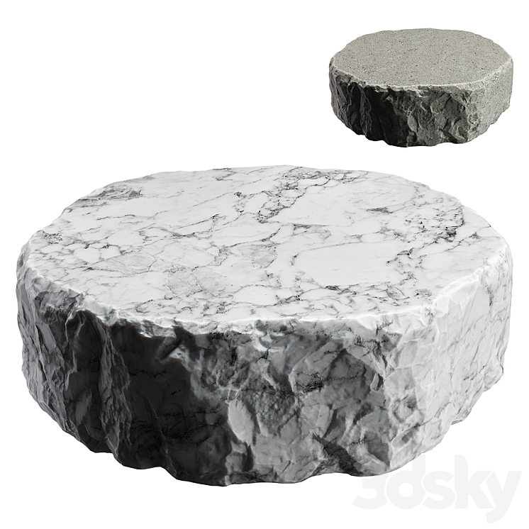 Stone table 2 - Table - 3D model