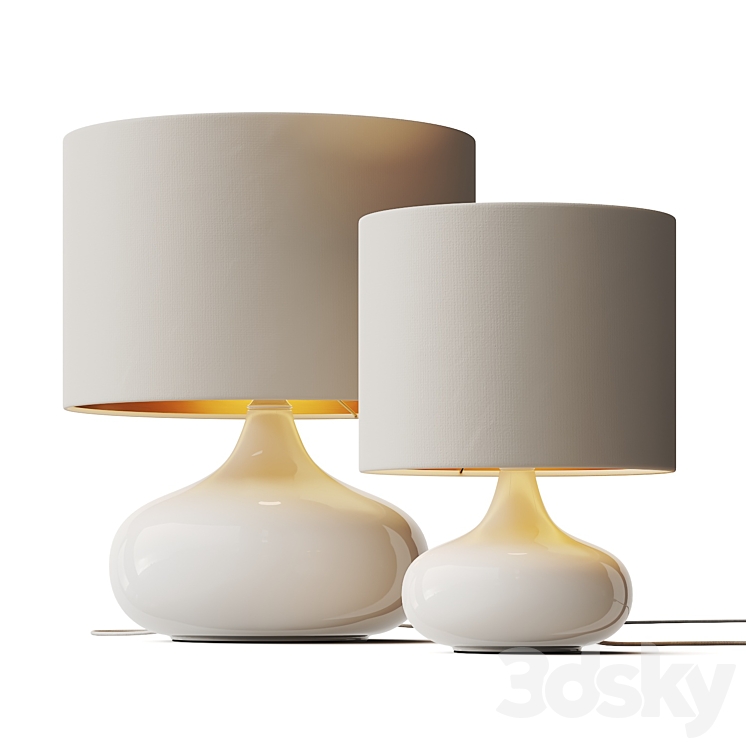 Zara Table Lamp With Ceramic Base - Table lamp - 3D model