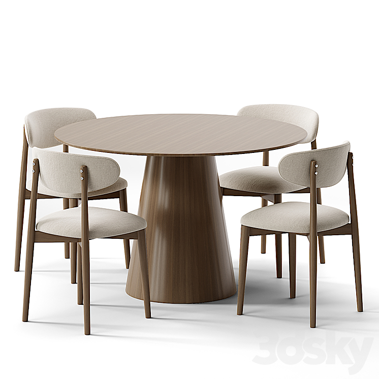 Torvall chair and table Lori - Table + Chair - 3D model