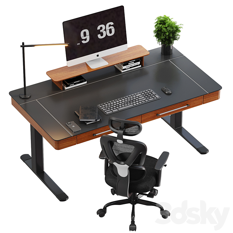 Workplace office furniture 001 - Office furniture - 3D model