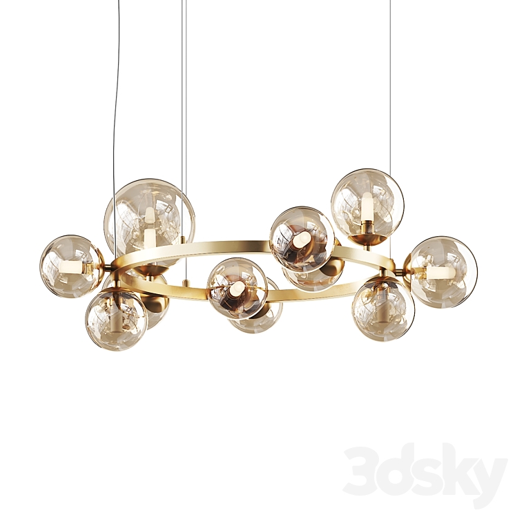 Ideal Lux Perlage Sp11/14 Metal Pendant Lamp - Pendant light - 3D model