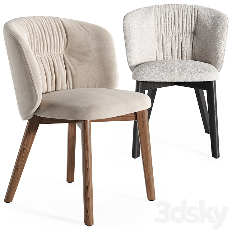 Calligaris Sweel wood chair - Chair - 3D model