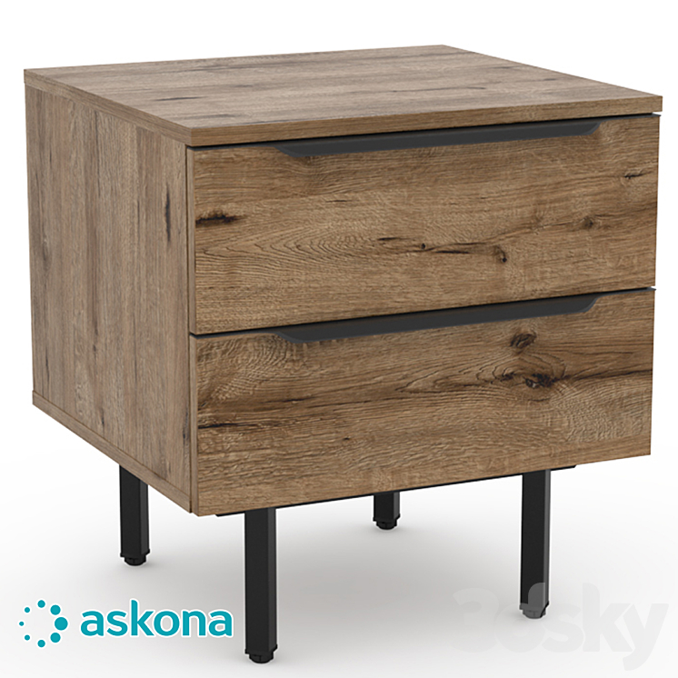 Bedside table Ruza (Ruza) - Sideboard & Chest of drawer - 3D model