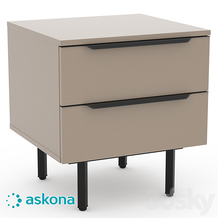 Bedside table Ruza (Ruza) - Sideboard & Chest of drawer - 3D model
