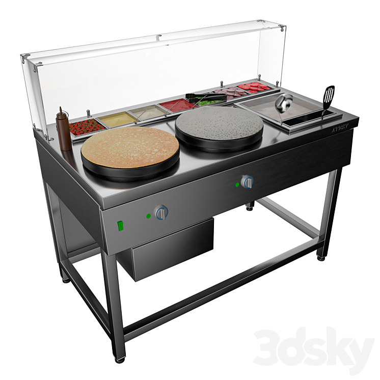 Pancake station ATESY - Restaurant - 3D model