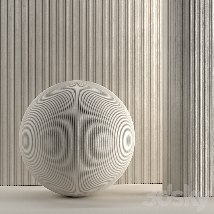 Striped Plaster 3 - Stone - 3D model