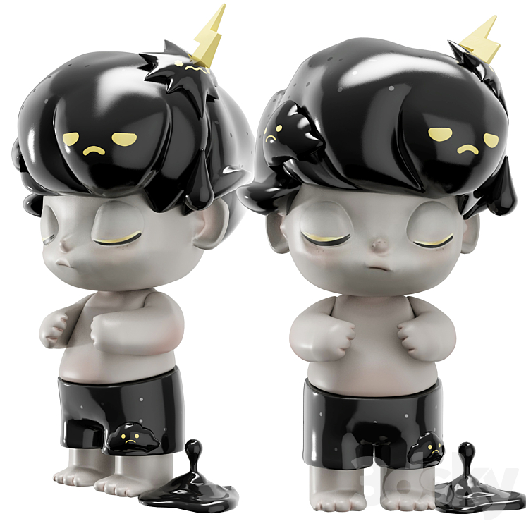 Mega DIMOO 1000% Thunder Shower By POP MART - Toy - 3D model