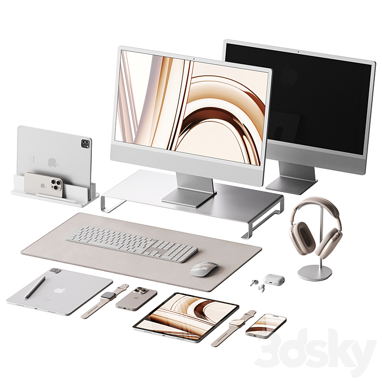 Apple Equipment Set 4 - PC & other electronics - 3D model