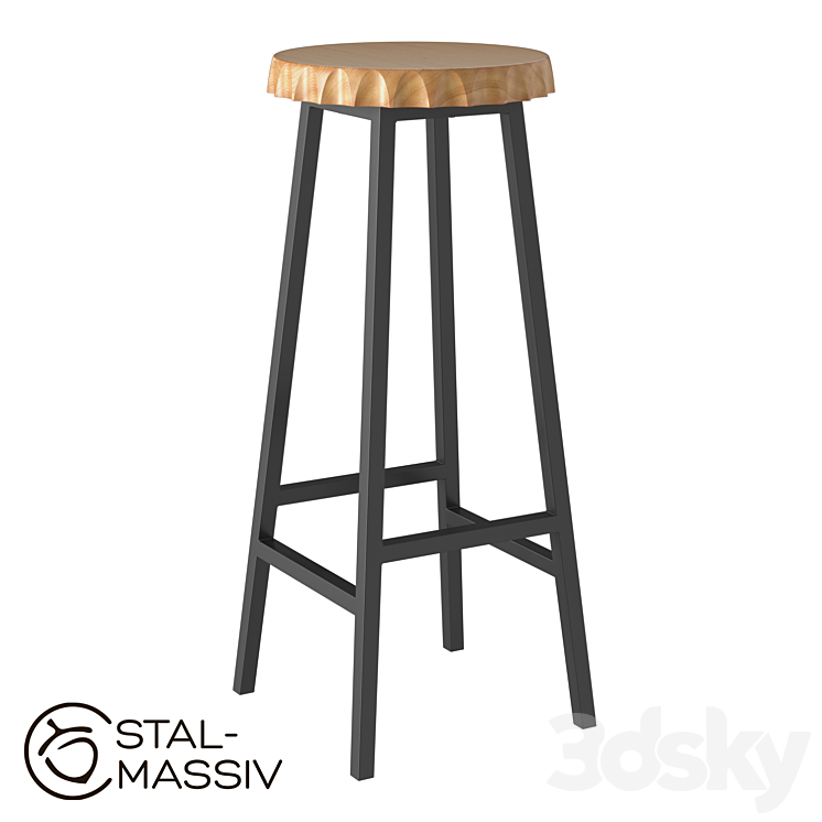 Bar stool Beer-78 by Stal-Massiv - Chair - 3D model