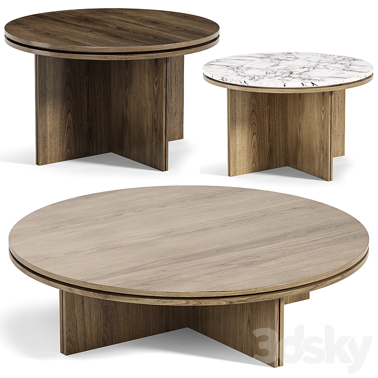 SLOT ROUND - Table - 3D model