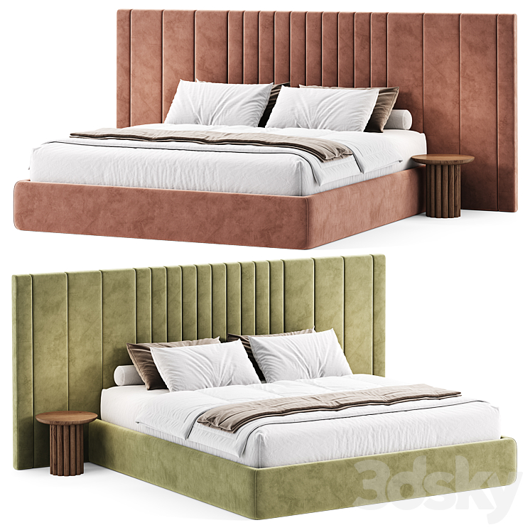 Isabel Modern Bedroom - Bed - 3D model