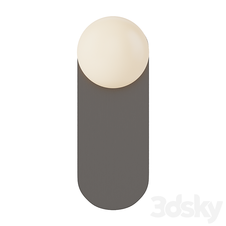 Flat Base Globe Sconce - Wall light - 3D model