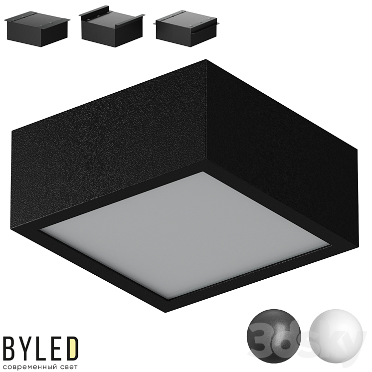 OM Byled GRILLATO Recessed light - Technical lighting - 3D model