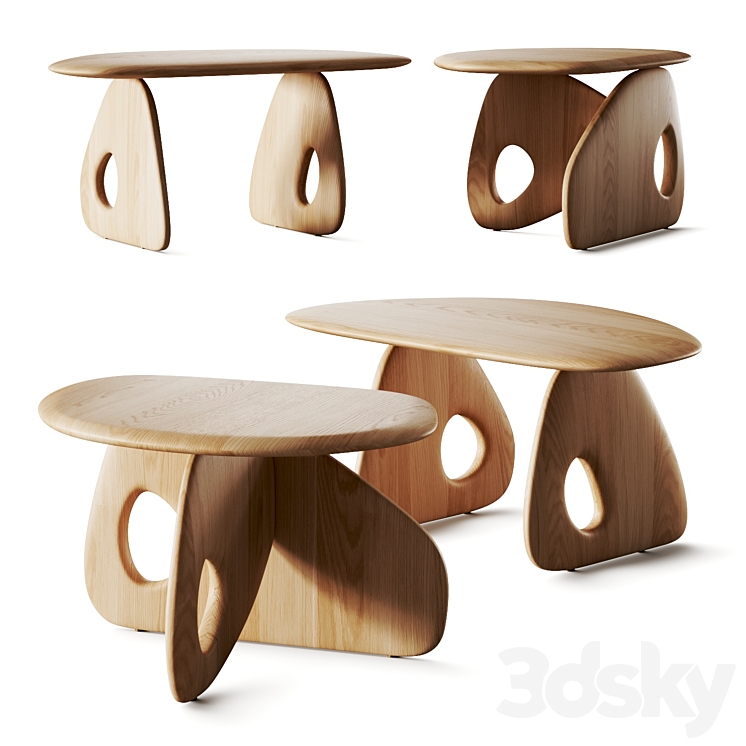 Ferm Living Oar Coffee Table - Table - 3D model