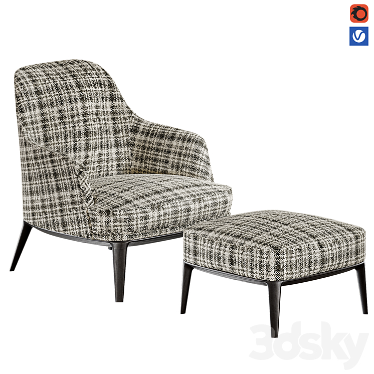 Poliform-JANE LARGE - Arm chair - 3D model