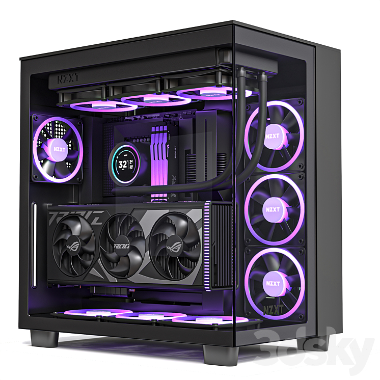 NZXT Gaming PC 03 - PC & other electronics - 3D model