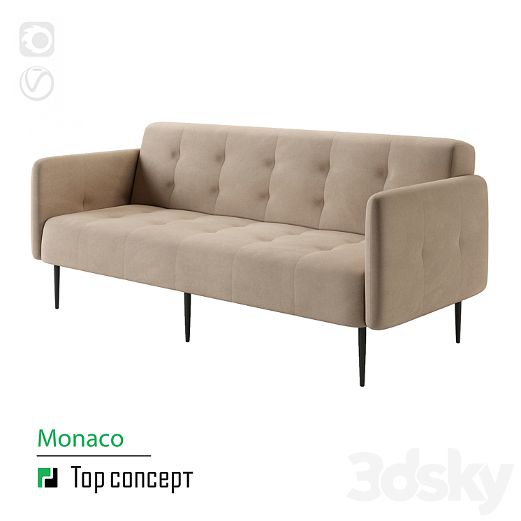 Monaco sofa bed - Sofa - 3D model
