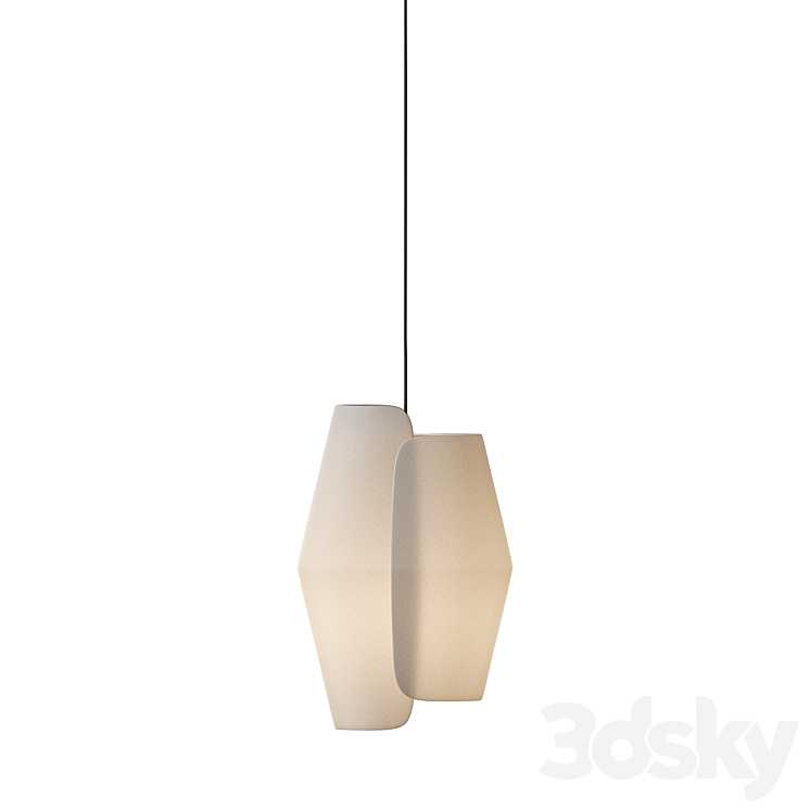 Rakumba Volute Pendant Lamp - Pendant light - 3D model