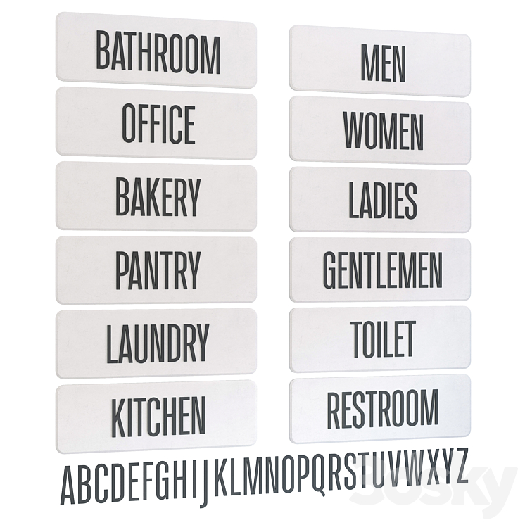 Information Signs Set 012 - Miscellaneous - 3D model
